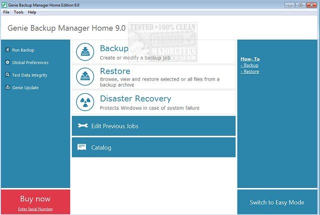 Download Genie Backup Manager Home - MajorGeeks