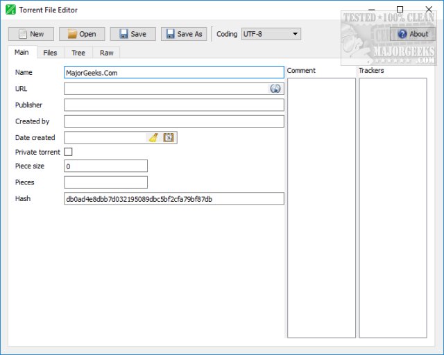 Download Torrent File Editor 32-Bit - MajorGeeks