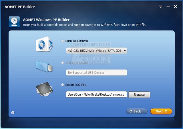 Download Aomei PE Builder - MajorGeeks