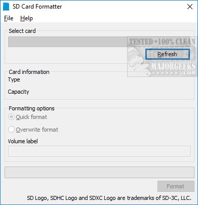 Download SD Memory Card Formatter - MajorGeeks