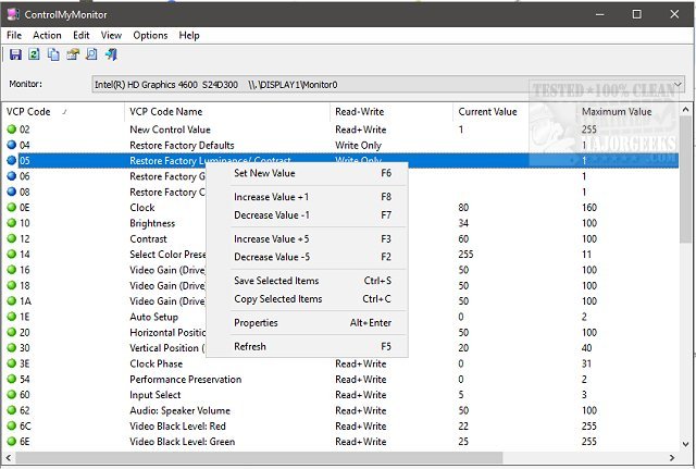 Download ControlMyMonitor - MajorGeeks