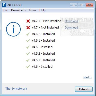 Download .NET Check - MajorGeeks