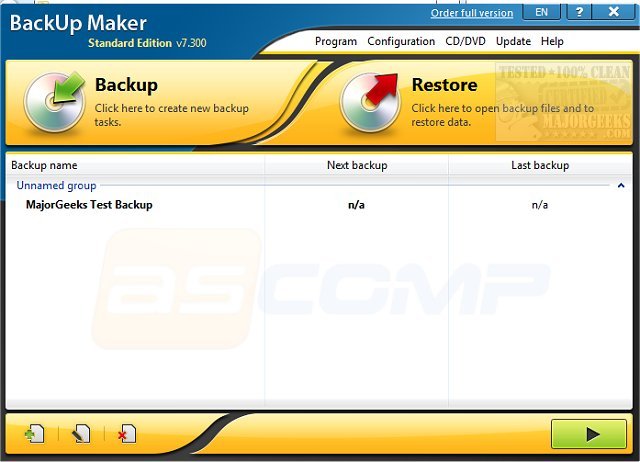 Download ASCOMP BackUp Maker - MajorGeeks