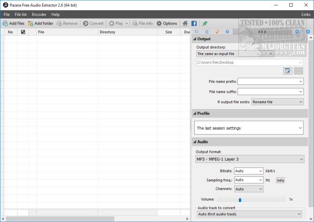 Download Pazera Free Audio Extractor - MajorGeeks
