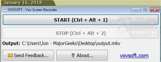 Download VOVSOFT Screen Recorder - MajorGeeks