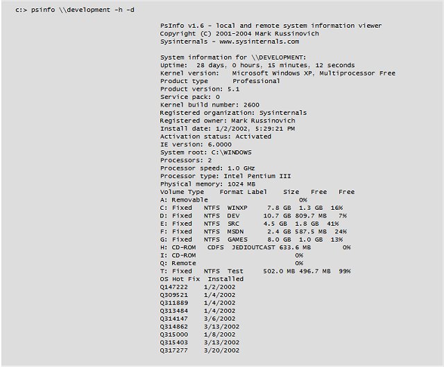Download Microsoft PsInfo - MajorGeeks