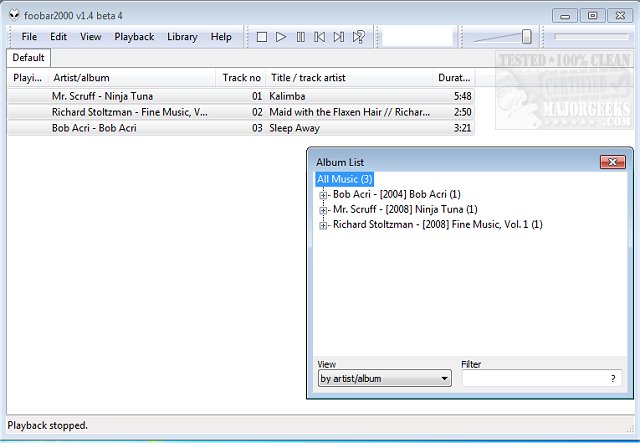 Download foobar2000 - MajorGeeks