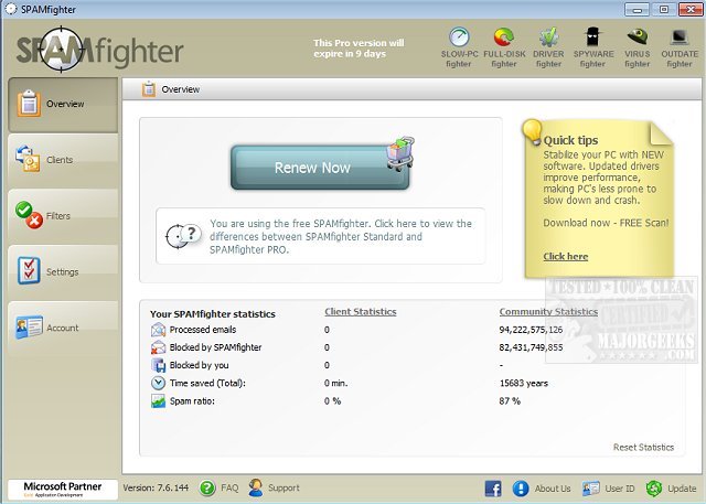 Download SPAMfighter - MajorGeeks