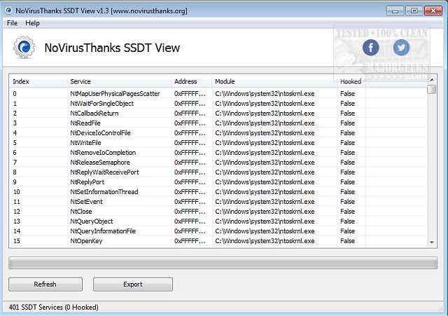 Download NoVirusThanks SSDT View - MajorGeeks
