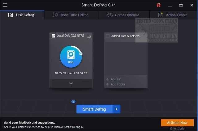 Download Smart Defrag RC 6.0.0.88 - MajorGeeks