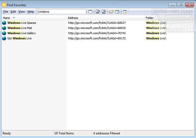 Download Find Favorites 3.2 - MajorGeeks