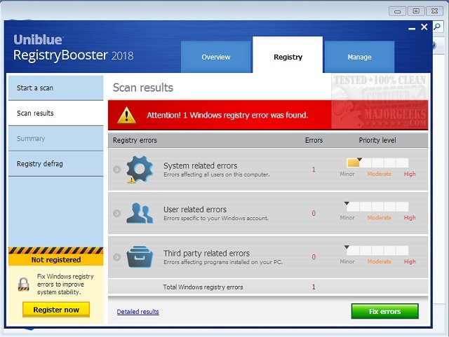 Download UniBlue Registry Booster - MajorGeeks