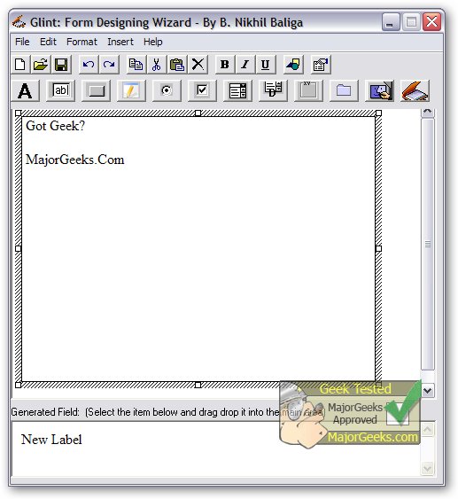 Download Glint: Form Designing Wizard 1.1 - MajorGeeks