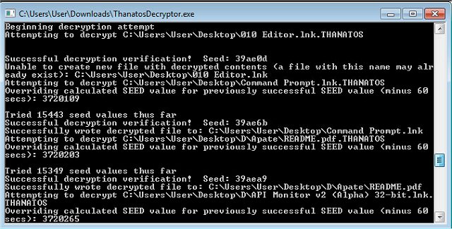 Download ThanatosDecryptor - MajorGeeks