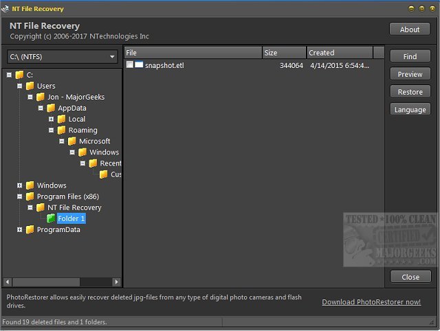 Download NT File Recovery - MajorGeeks