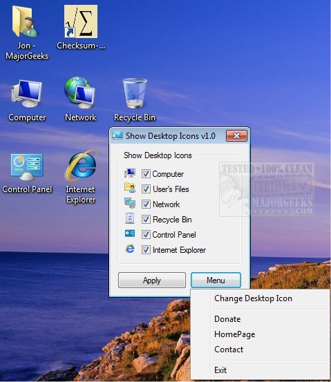 Download Show Desktop Icons - MajorGeeks