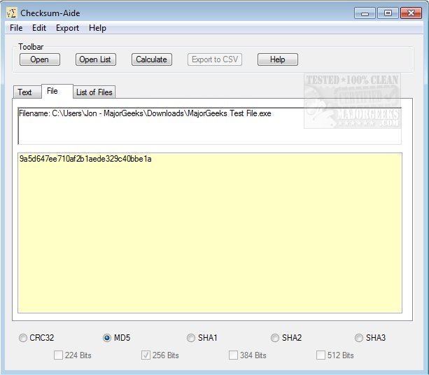 Download Checksum-Aide - MajorGeeks