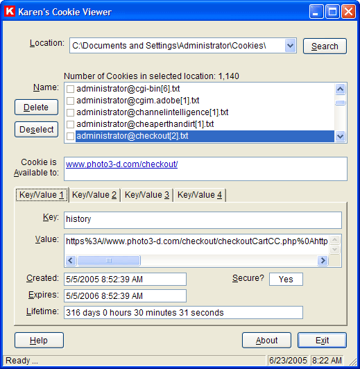 Download Karen's Cookie Viewer - MajorGeeks