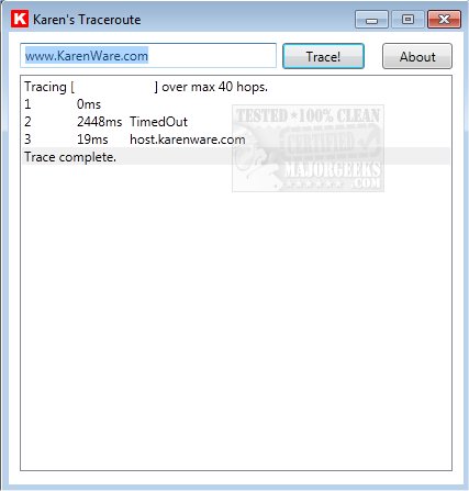 Download Karen's Traceroute - MajorGeeks