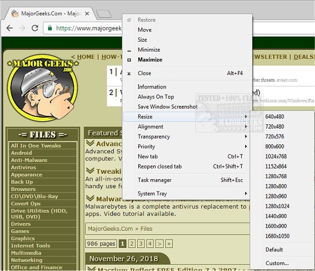Download SmartSystemMenu - MajorGeeks