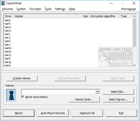 Download CipherShed 0.7.4.0 - MajorGeeks
