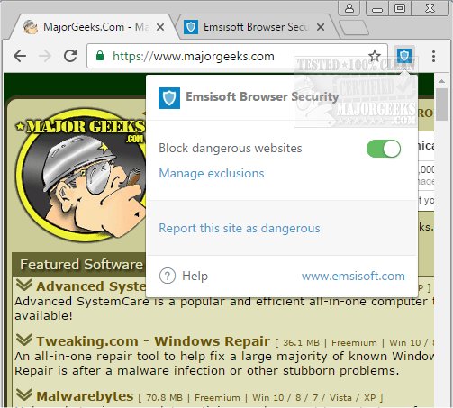 Download Emsisoft Browser Security for Chrome, Firefox, and Edge - MajorGeeks