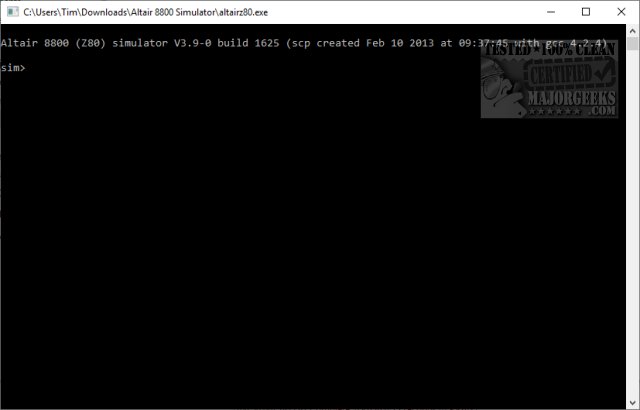 Download Altair 8800 Simulator (AltairZ80) 4.1-0 - MajorGeeks