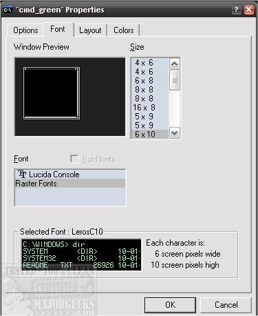 Download Raster Fonts for Windows - MajorGeeks