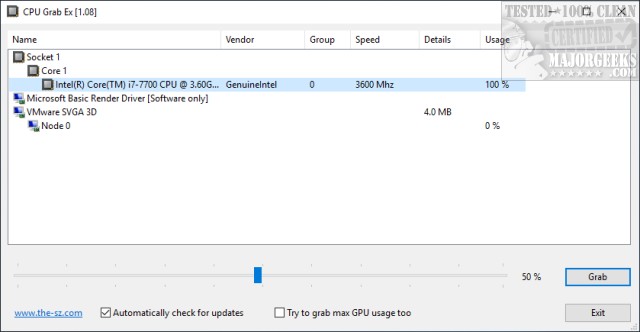 Download CPU Grab Ex - MajorGeeks