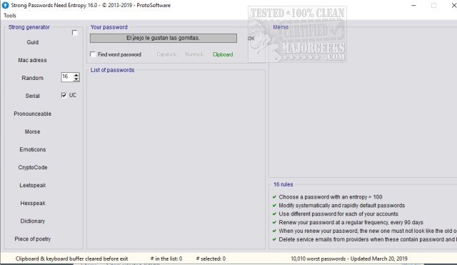 Download Strong Passwords Need Entropy - MajorGeeks
