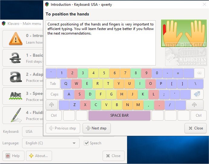 Download Klavaro Touch Typing Tutor 3.0.9 - MajorGeeks