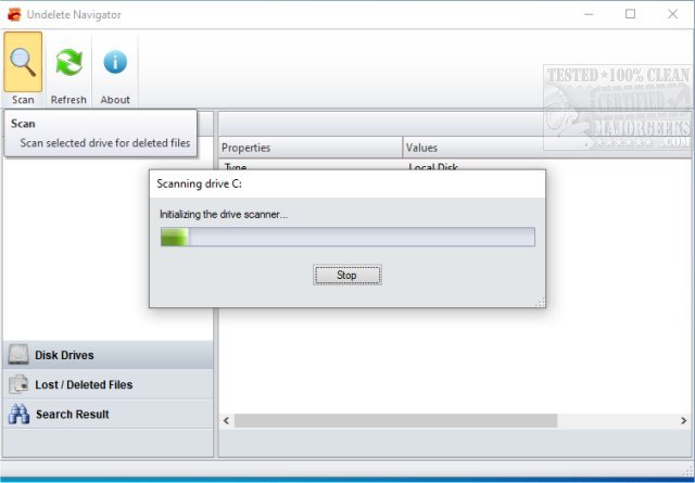 Download Undelete Navigator - MajorGeeks