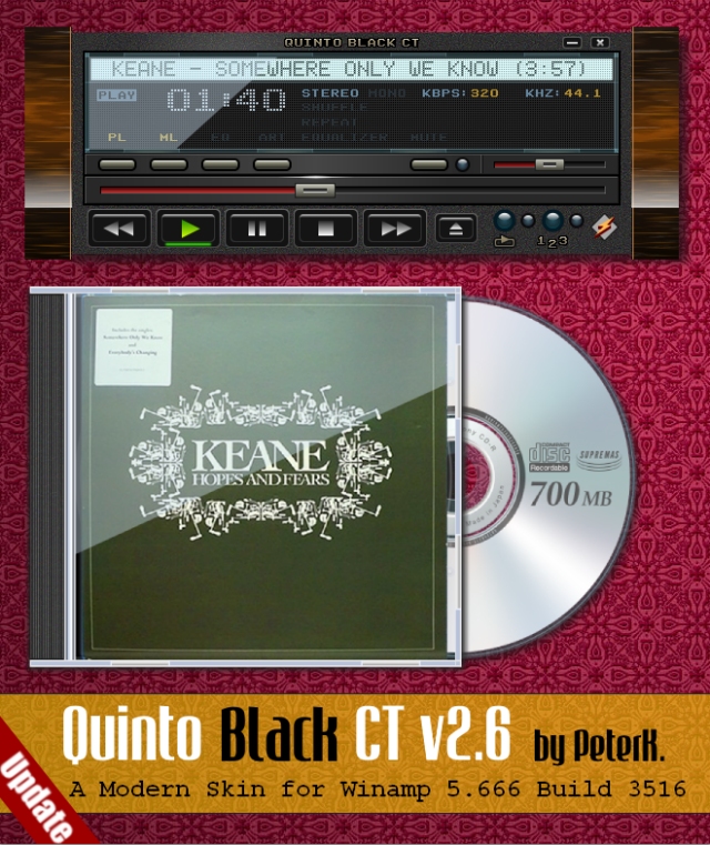Download Quinto Black CT Winamp Skin - MajorGeeks
