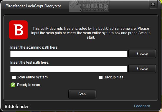 Download Bitdefender LockCrypt Ransomware Decryption Tool - MajorGeeks
