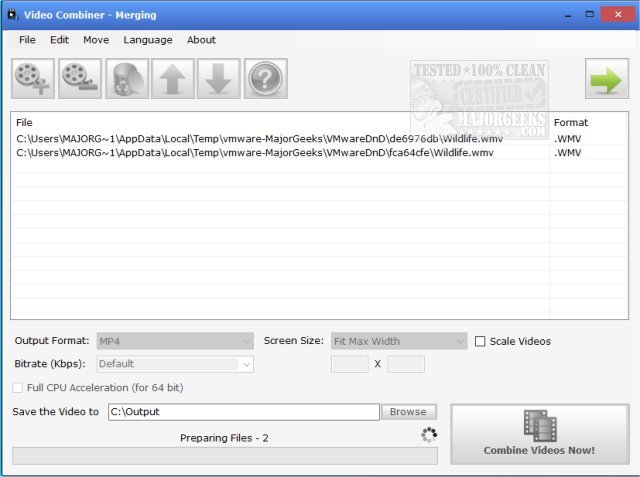 Download Video Combiner - MajorGeeks