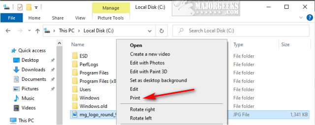 Download Remove the Print Context Menu - MajorGeeks