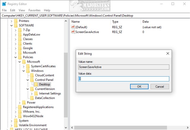 Download Disable Screen Savers on Windows 10 - MajorGeeks