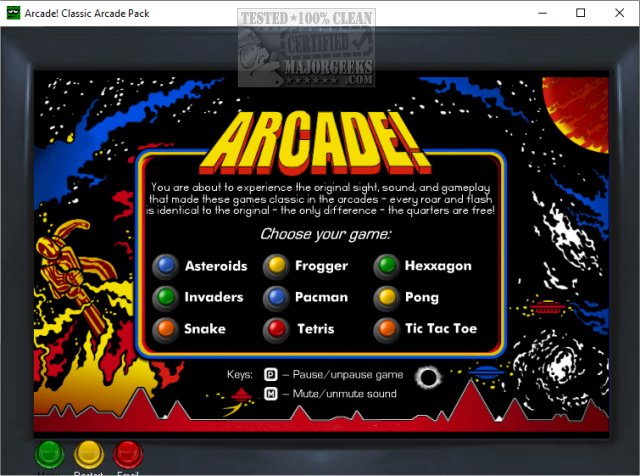 Download Arcade Classic Arcade Pack - MajorGeeks