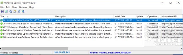 Download WinUpdatesView - MajorGeeks