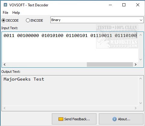 Download VOVSOFT Text Decoder and Encoder - MajorGeeks