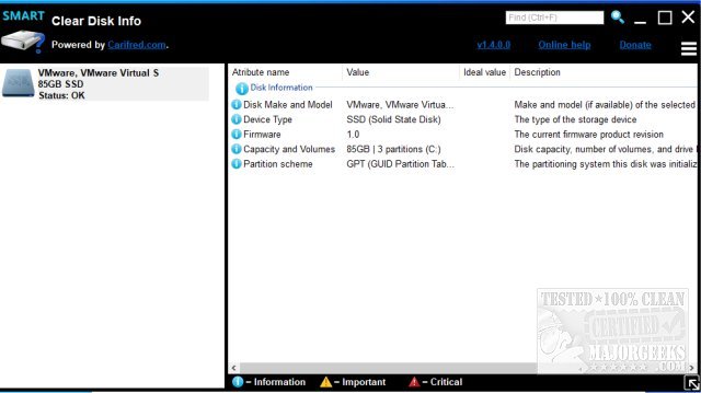 Download Clear Disk Info - MajorGeeks