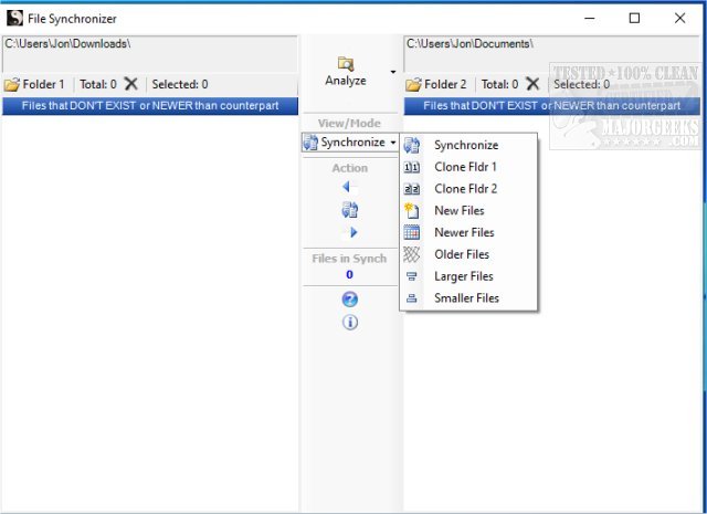 Download File Synchronizer - MajorGeeks
