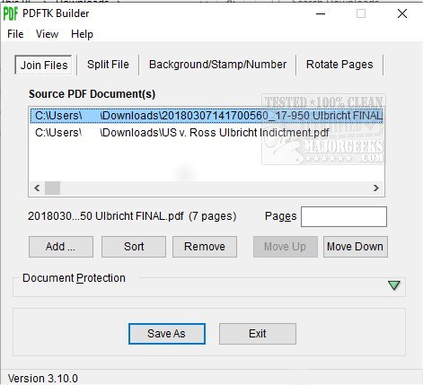 Download PDFTK Builder - MajorGeeks