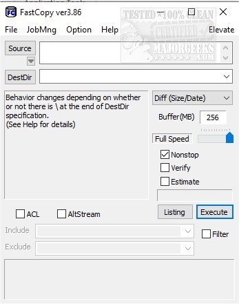 Download FastCopy Portable - MajorGeeks