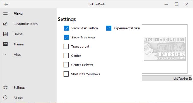 Download TaskbarDock - MajorGeeks