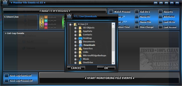 Download Monitor File Events - MajorGeeks