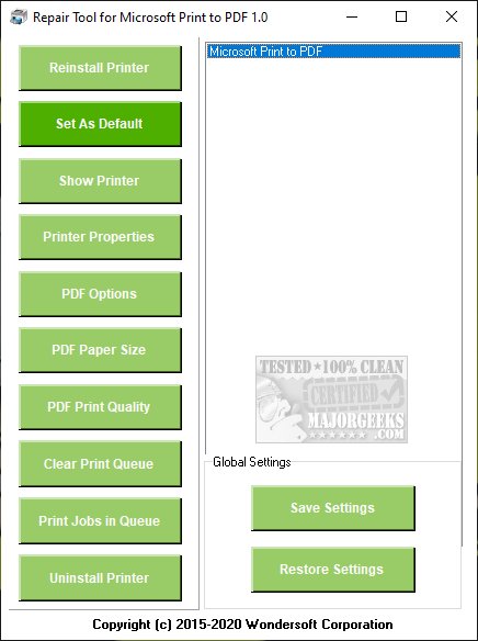 Download Repair Tool for Microsoft Print to PDF - MajorGeeks