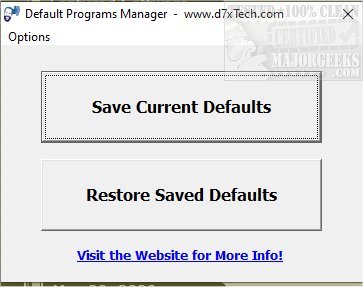 Download Default Programs Manager - MajorGeeks