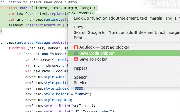 Download Save Code for Chrome - MajorGeeks