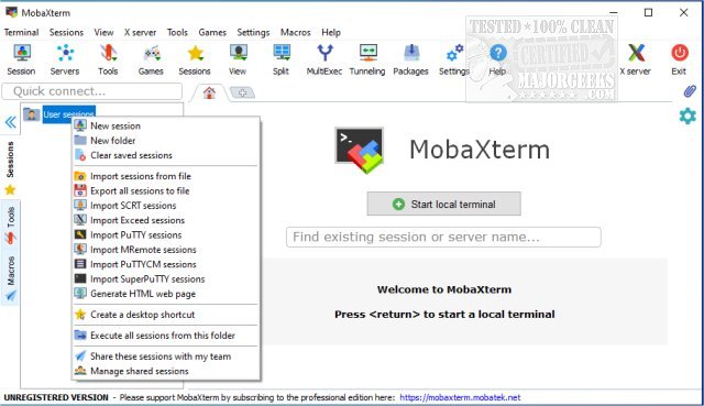 Download MobaXterm - MajorGeeks